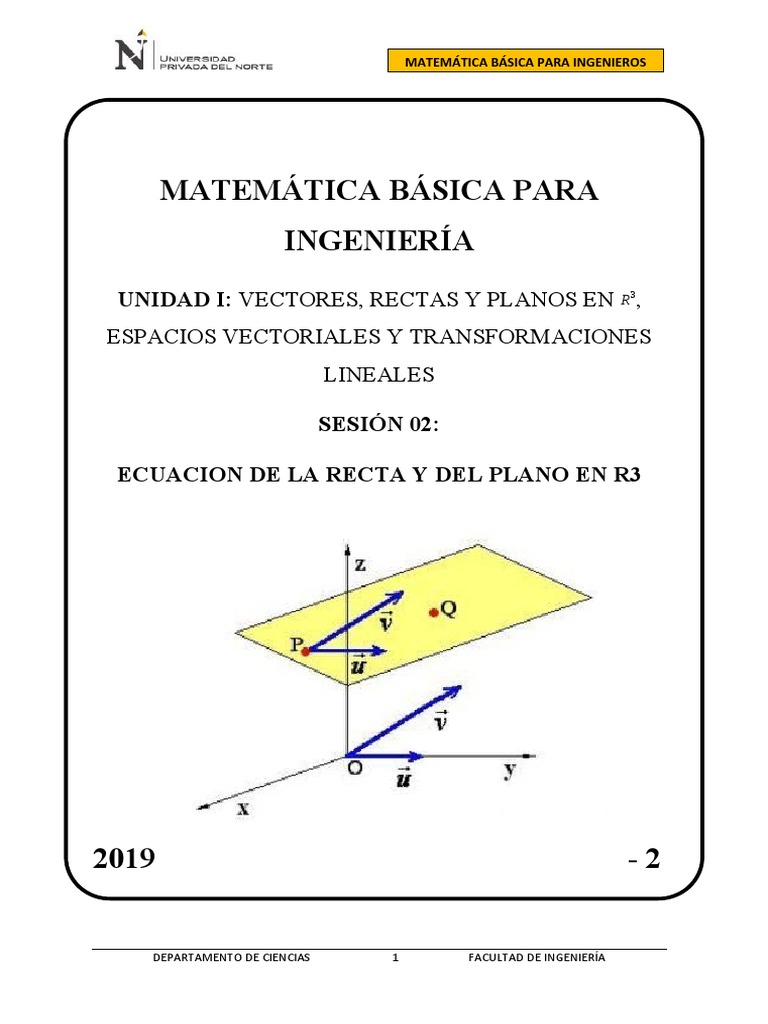 Ecuaciones de Rectas y Planos en R3 | PDF | Geometria plana) | Línea ...