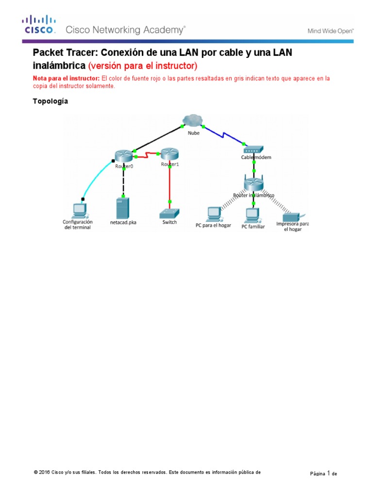 4.2.4.4 Packet Tracer - Connecting A Wired and Wireless LAN - ILM-convertido - DiegoCastillo ...