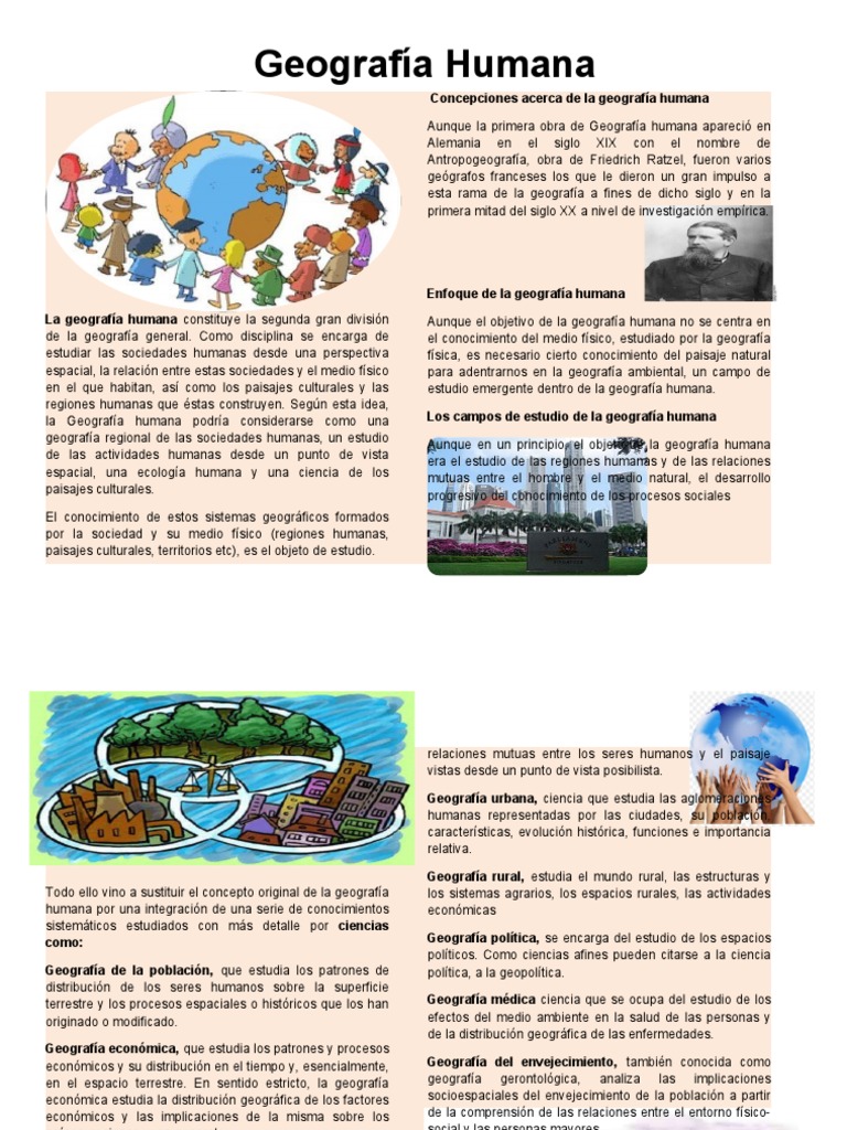 La Geografía Humana | PDF | Geografía | Ciencias sociales ambientales