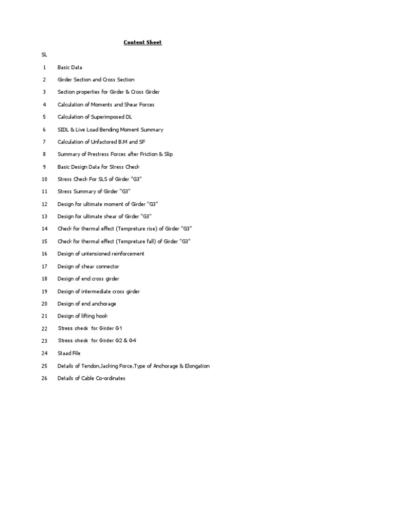 PSC-Superstructure Sheet | PDF | Civil Engineering | Structural Engineering