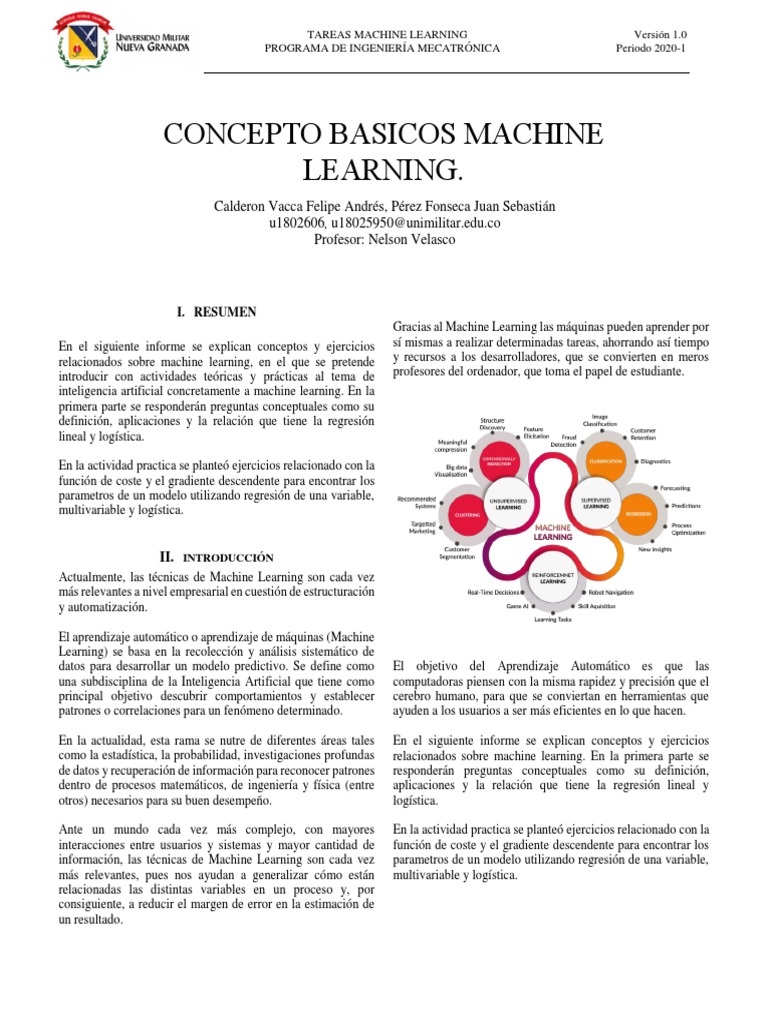 Conceptos Machine Learning | PDF | Aprendizaje automático | Análisis de regresión