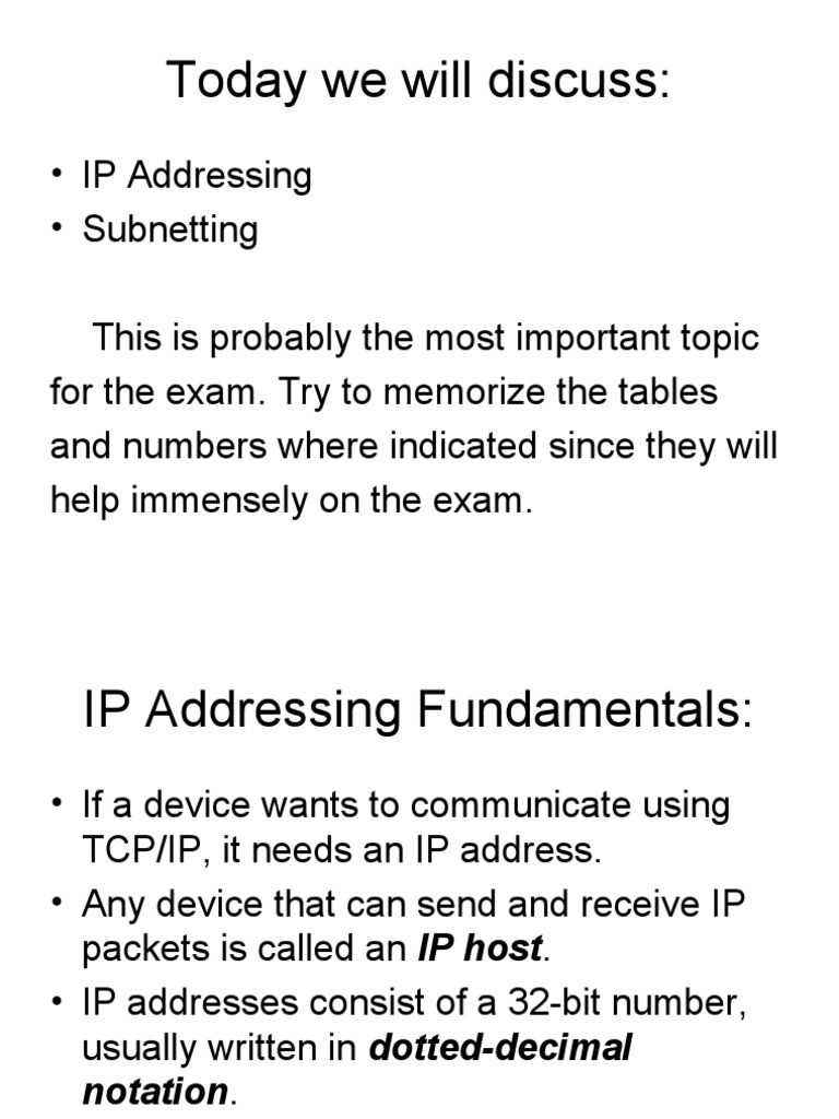 Lecture24 25 Subnetting | PDF | Ip Address | Computer Network