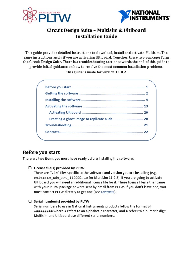 PLTW Circuit Design Suite Installation Guide | PDF | Installation ...