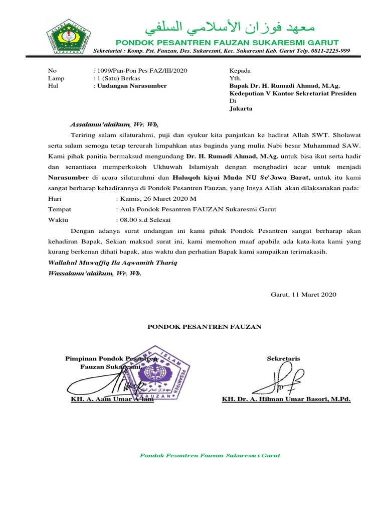 Surat Undangan Acara HAUL Akbar PDF | PDF