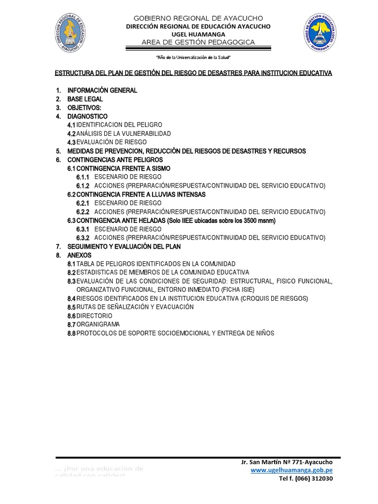 Estructura Del Plan de GRD | PDF