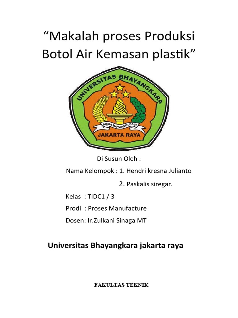 Proses Produksi Botol Plastik | PDF | Sains & Matematika