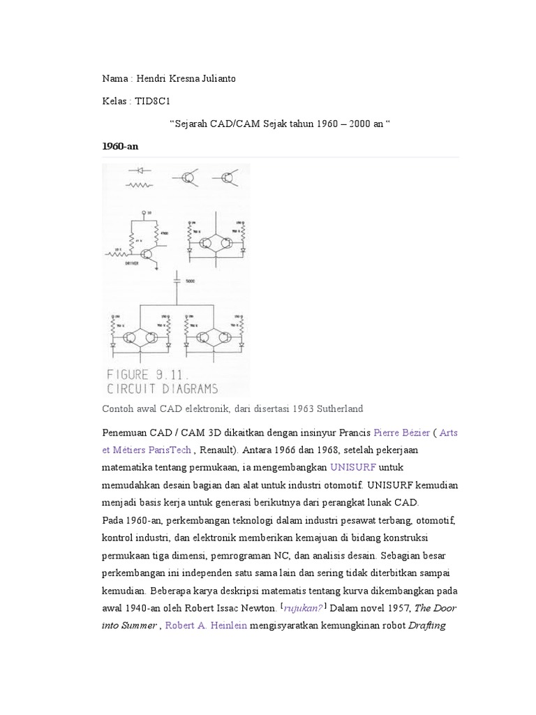 Sejarah CAD/CAM 1960-2000: Evolusi Teknologi | PDF