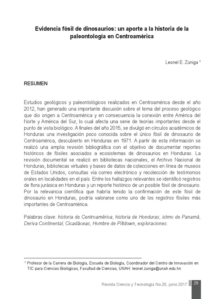 Revista Dinosaurios Leonel Zuniga UNAH PDF | PDF | Dinosaurios ...