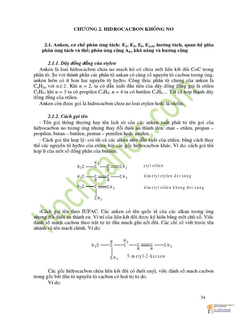 Ly Thuyet Hidrocacbon Ko No 2 | PDF
