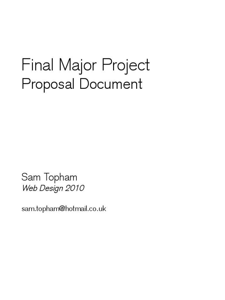 Final Major Project: Proposal Document | Download Free PDF | Android ...