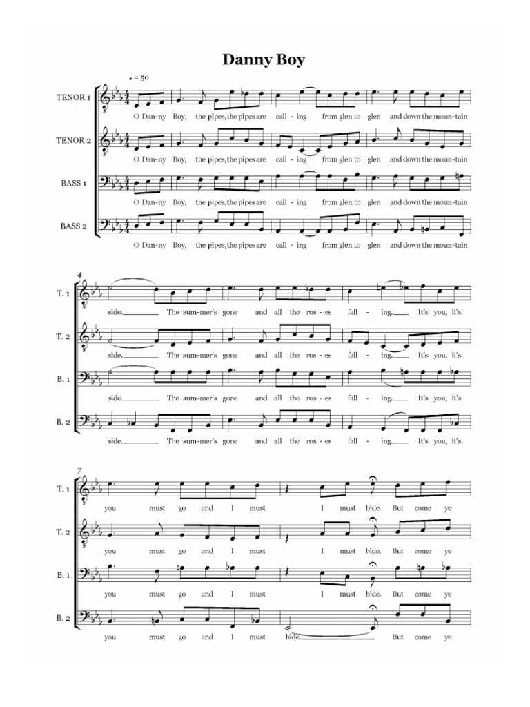 O Danny Boy TTBB | PDF