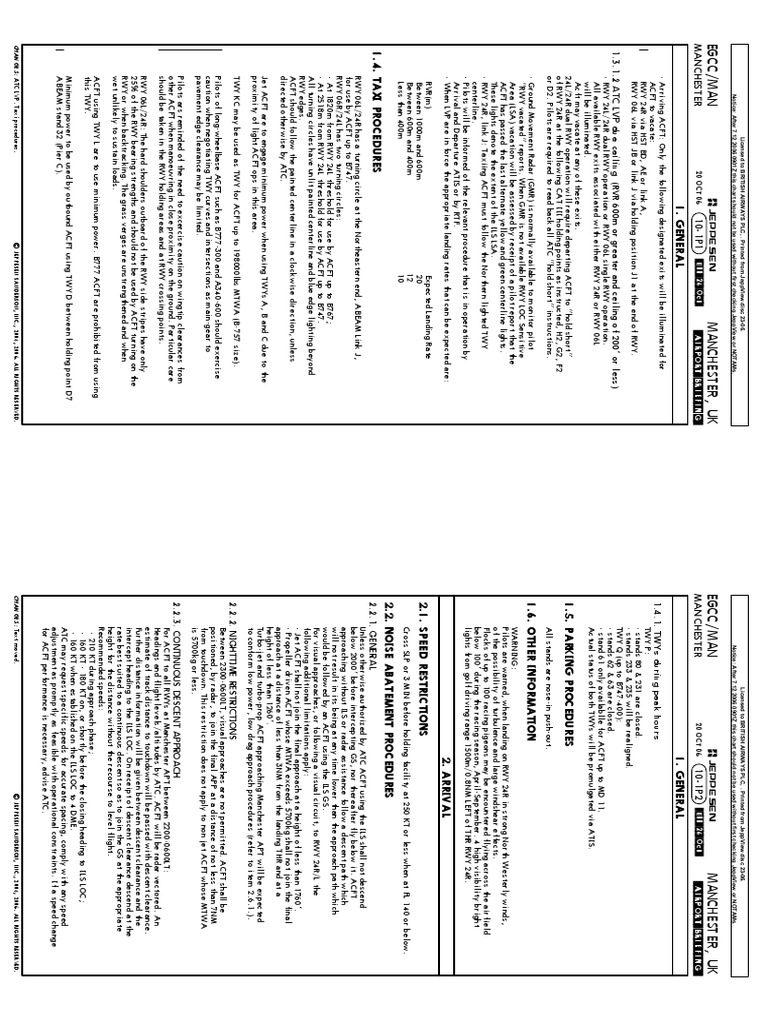 EGCC Airport Charts 2020 | PDF | Air Traffic Control | Airport