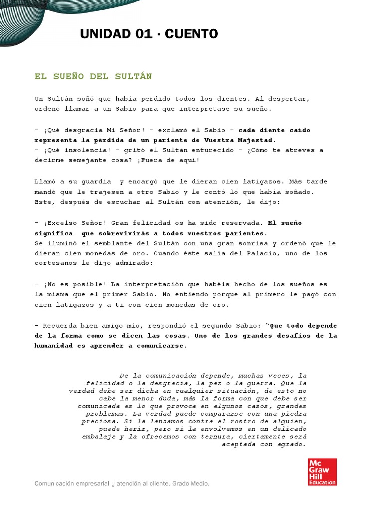 El Sueño Del Sultán Y Su Interpretación Pdf