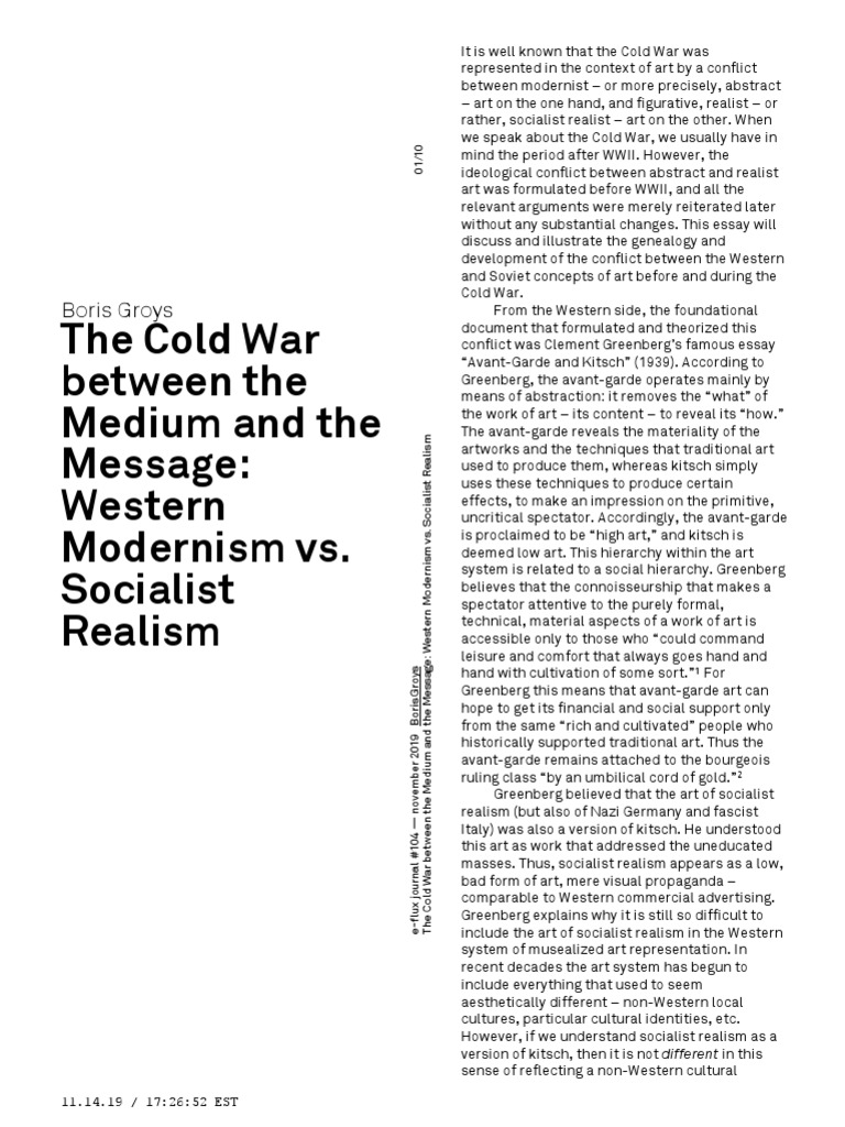 Cold War Art: Modernism vs. Realism | PDF | Fascism | Modernism