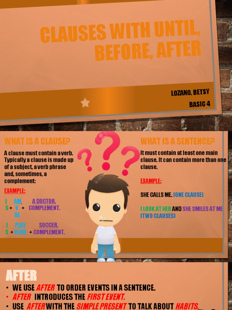 Clauses With Until, Before, After | PDF