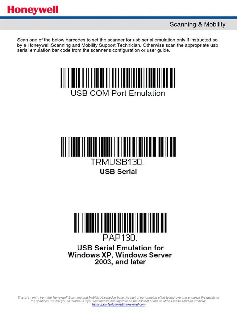 USB Serial Emulation Codes | PDF