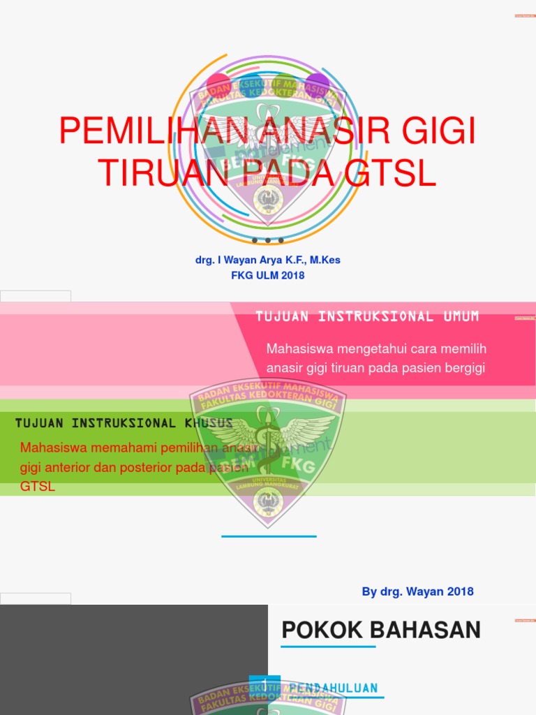 Pemilihan Anasir Gigi Tiruan GTSL | PDF