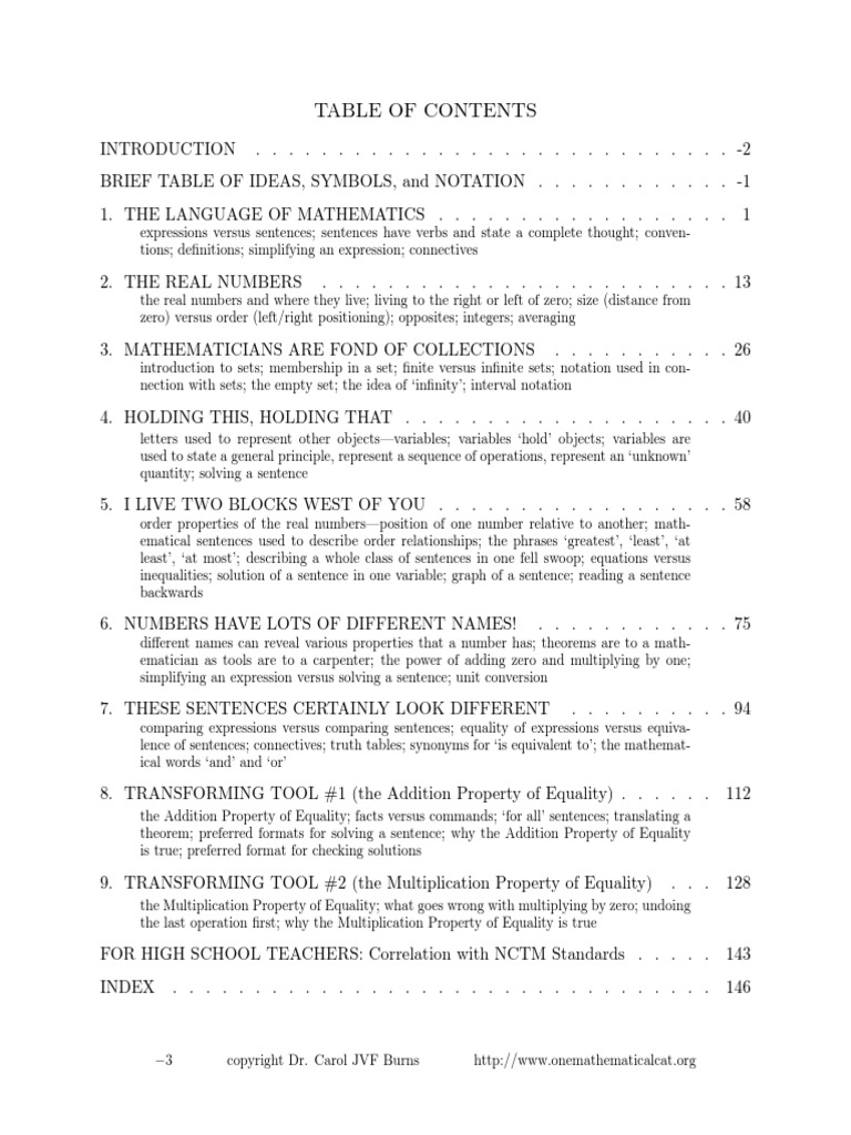 Carol JVF Burns - One Mathematical Cat, Please! PDF | PDF | Set ...