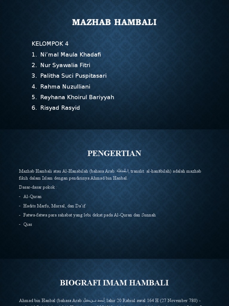 Mazhab Hambali | PDF | Klasik