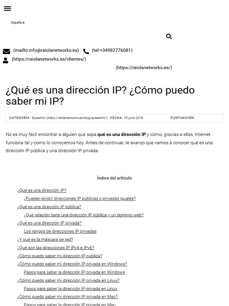 ¿Qué Es Una Dirección IP - ¿Cómo Saber Mi IP - ¿Pública o Privada - PDF ...