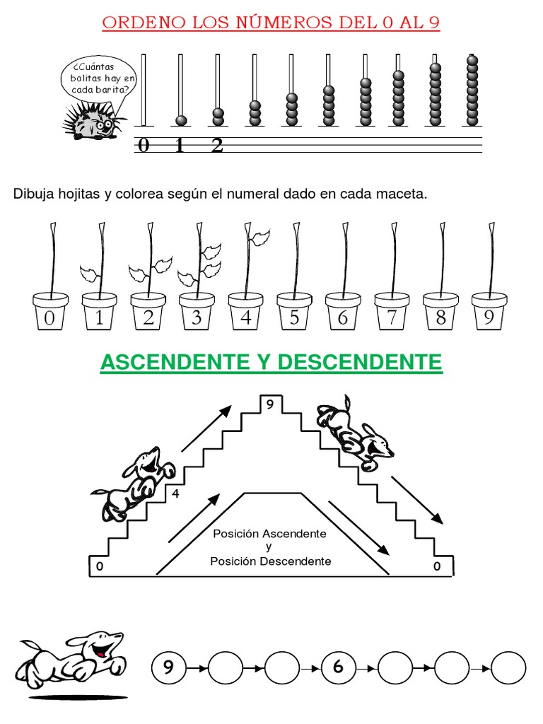 Ejercicios de Números Ascendentes y Descendentes | PDF | Enseñanza de ...