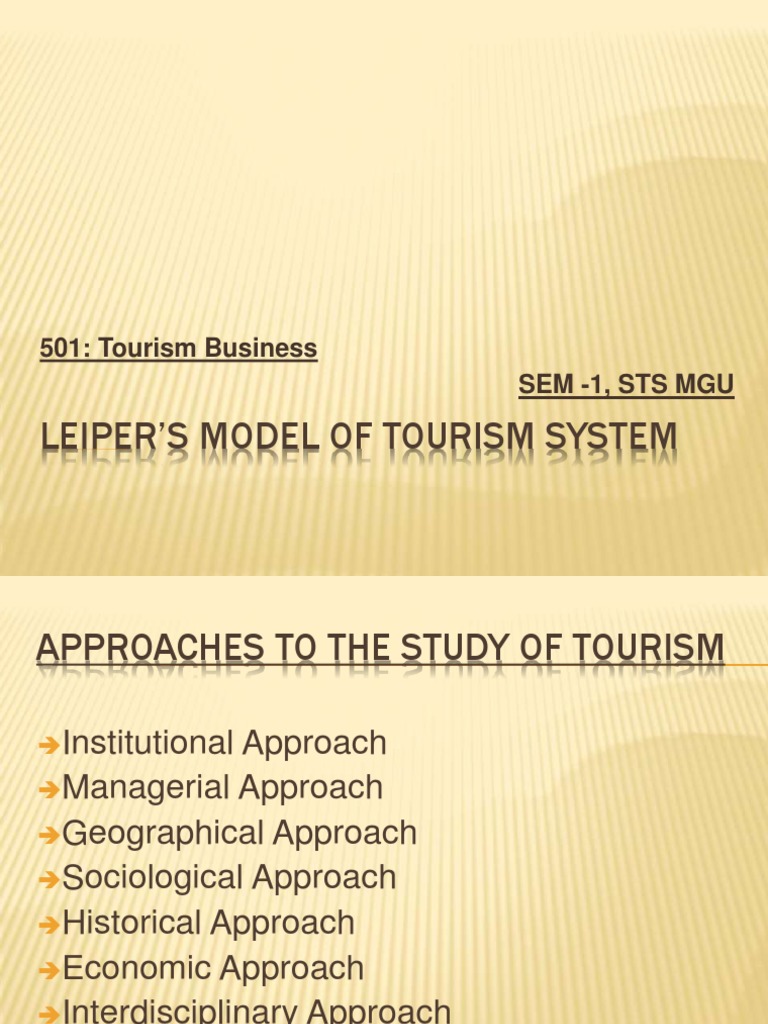 Leipersmodeloftourismsystem PDF | PDF | Tourism | System