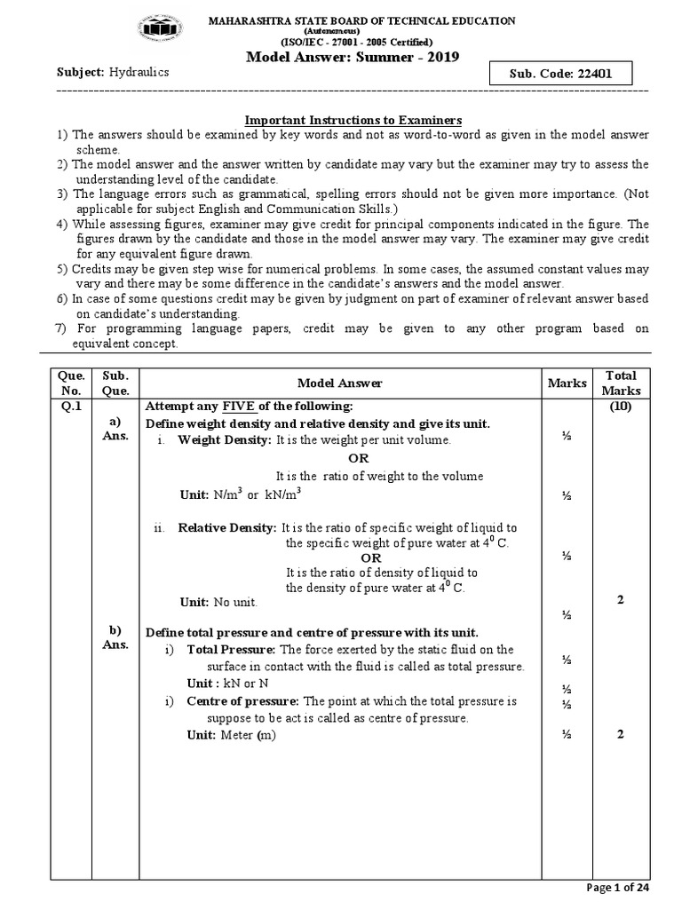 22401-2019-Summer-Model-Answer-Paper Msbte-Study-Resources PDF | PDF ...