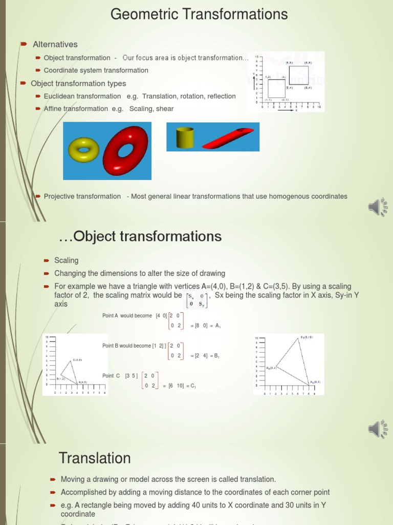 Geometric Transformations PDF | PDF