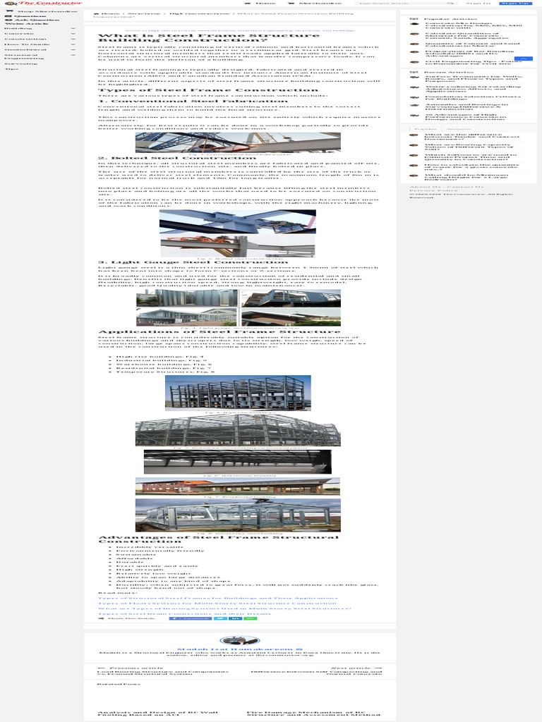 What Is Steel Frame Structure Building Construction - PDF | PDF ...