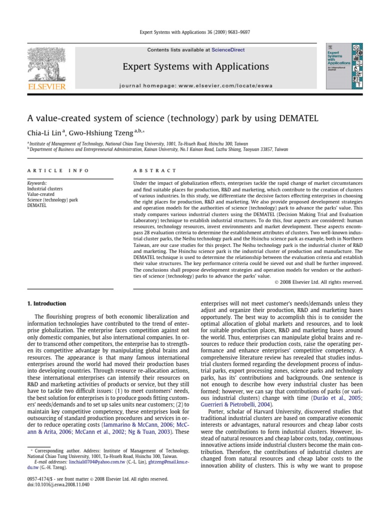 Value-Created System For Technology Park | PDF | Research And ...