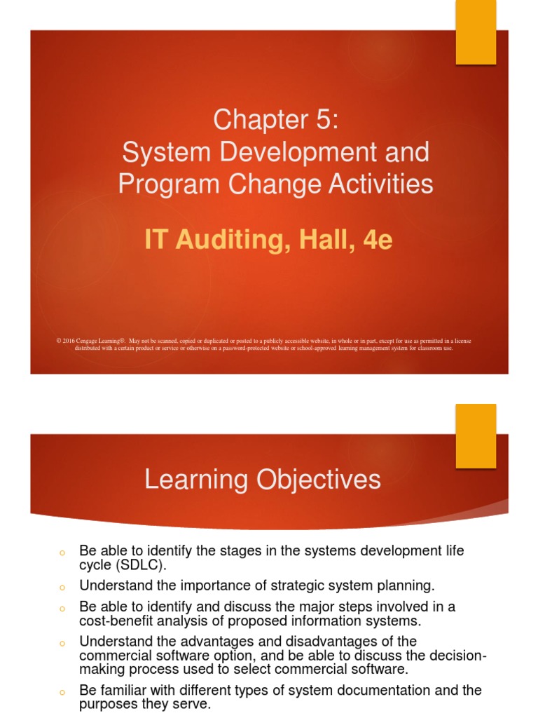 01 Chapter 5 Systems Development and Program Change Activities | PDF ...