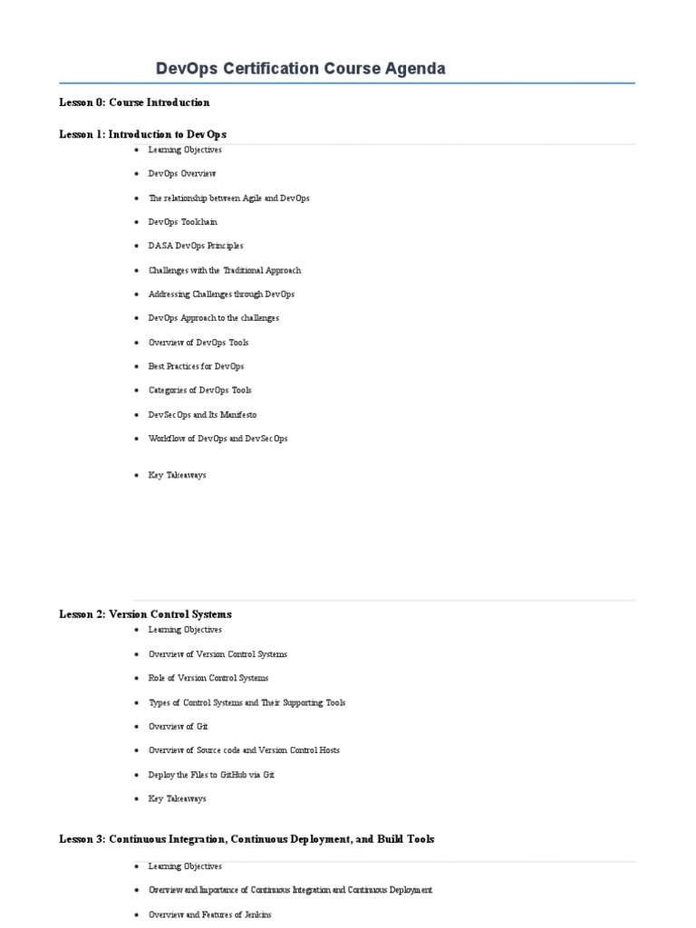 Devops Syllabus | PDF | Cloud Computing | Software Development