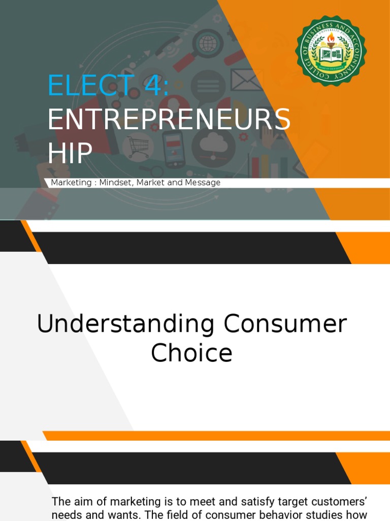 ENTREP Marketing Mindset Market and Message B | PDF | Consumer ...