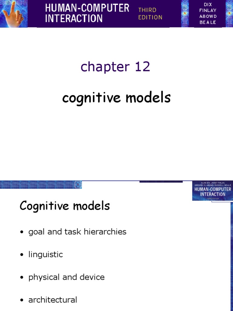 Cognitive Model Pdf Cognitive Science Cognition