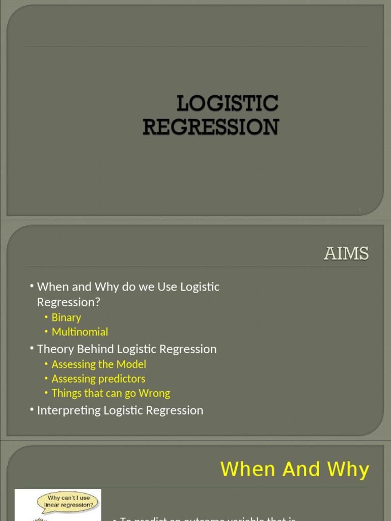 Logistic Regression | PDF | Logistic Regression | Categorical Variable