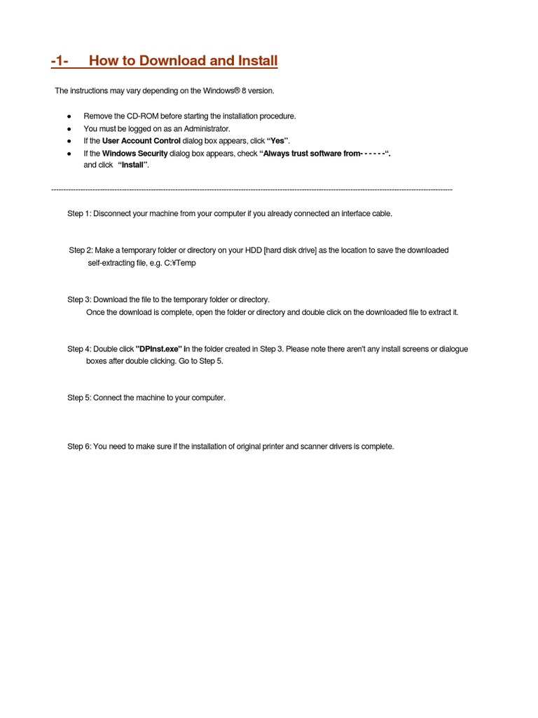How To Install and How To Use Scanner Driver | PDF | Image Scanner ...