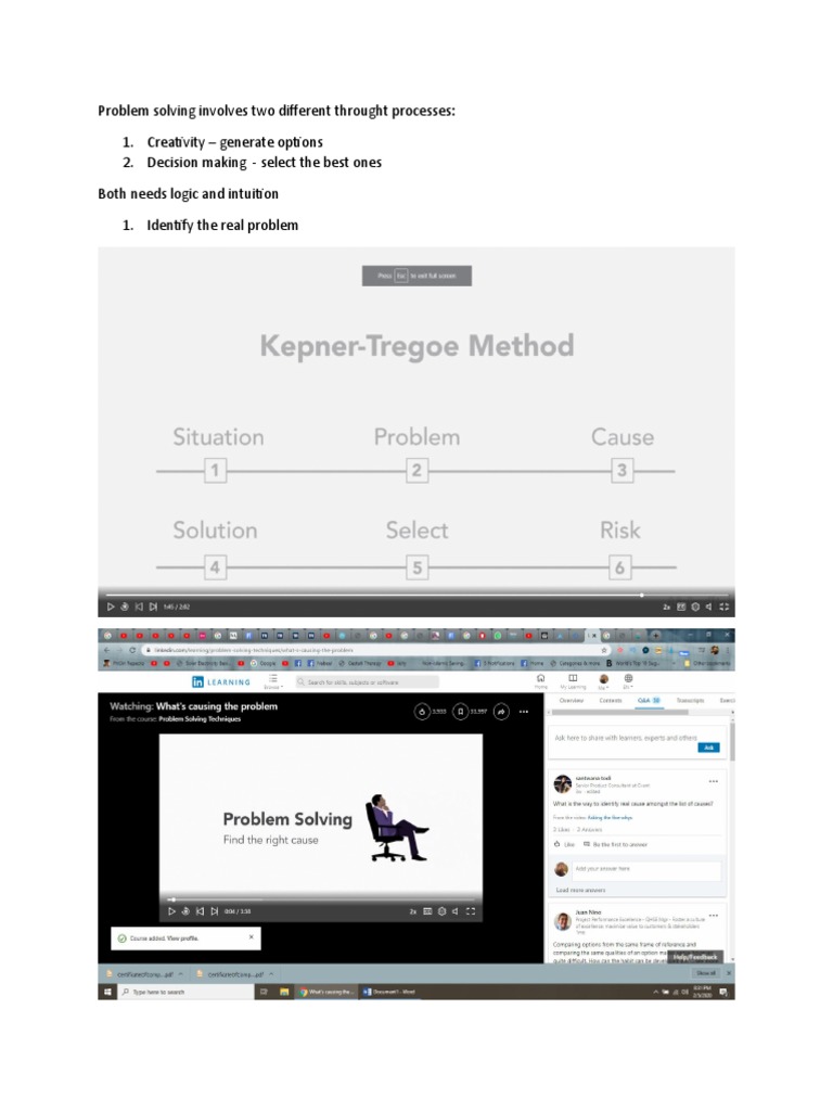 Problem Solving Skills | PDF