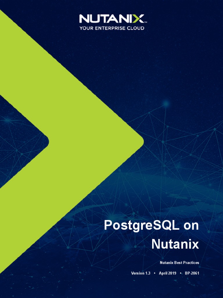 BP 2061 PostgreSQL On Nutanix | PDF | Replication (Computing) | Computer Data Storage
