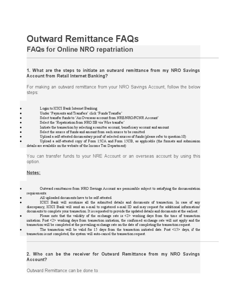 Outward Remittance | PDF | Income Tax In India | Loans