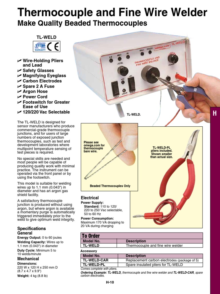 TL WELD Series - 2 | PDF | Thermocouple | Wire