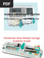 Rumus Dosis Obat Vascon dengan Syringe Pump | PDF