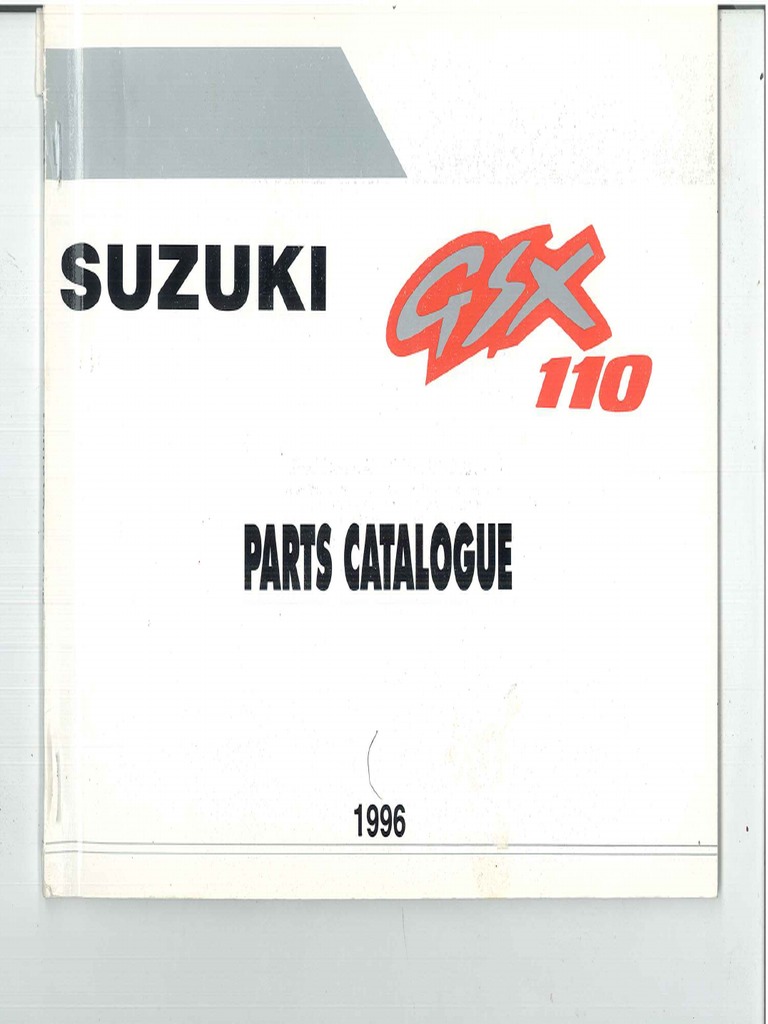 GSX 110 Parts Catalogue (1996) | PDF