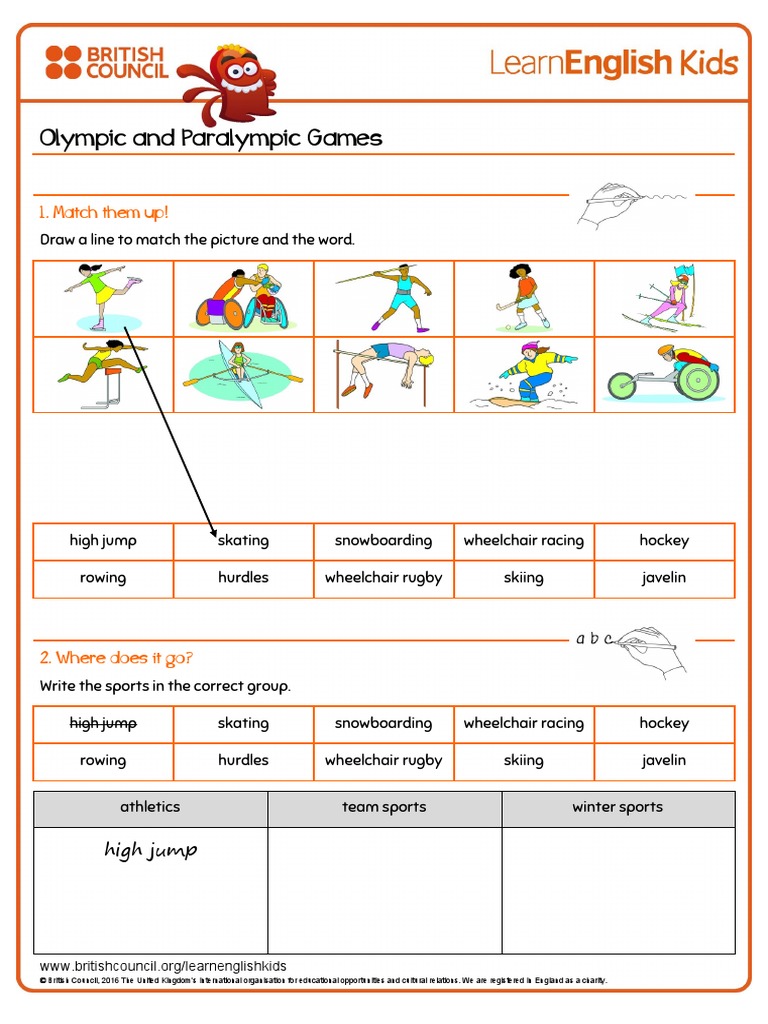 Worksheets Olympic and Paralympic Games PDF | PDF | Olympic Games ...