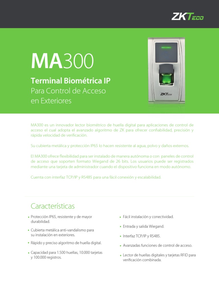 Ma300 PDF | PDF | Biometría | USB