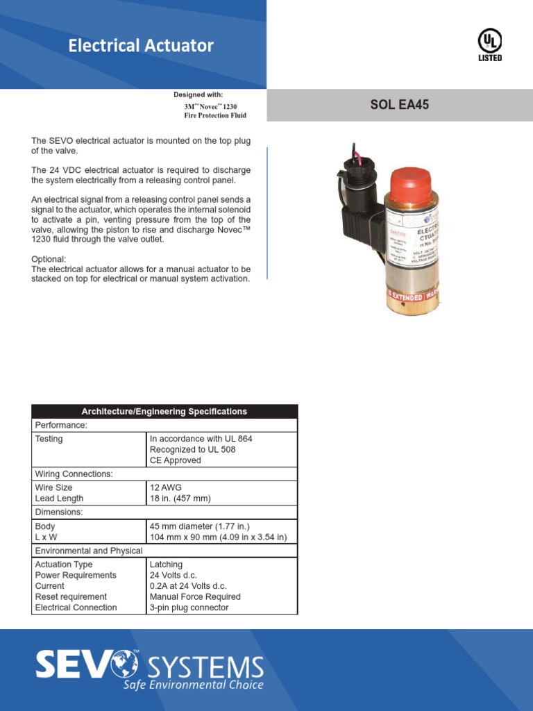 SEVO 1230 Electrical Actuators | PDF | Valve | Electrical Connector