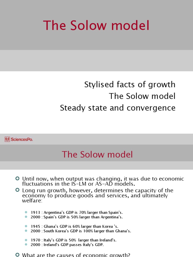 Intro The Solow Model of Growth | PDF | Economic Growth | Discounting