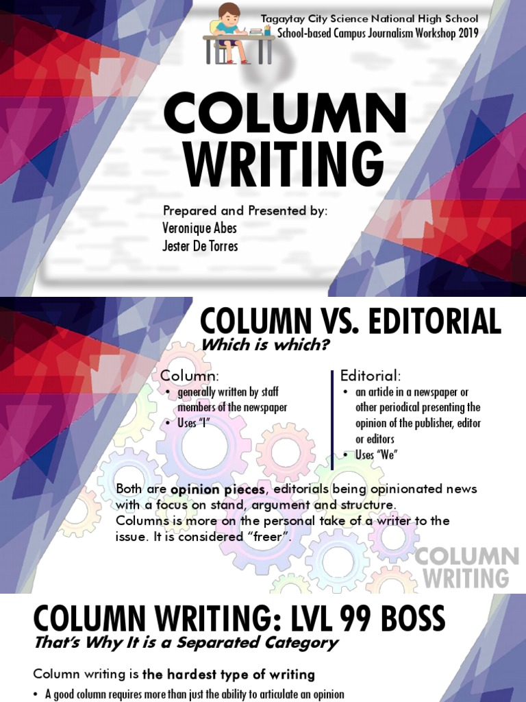 Column Writing PDF | PDF | Writers | Public Sphere