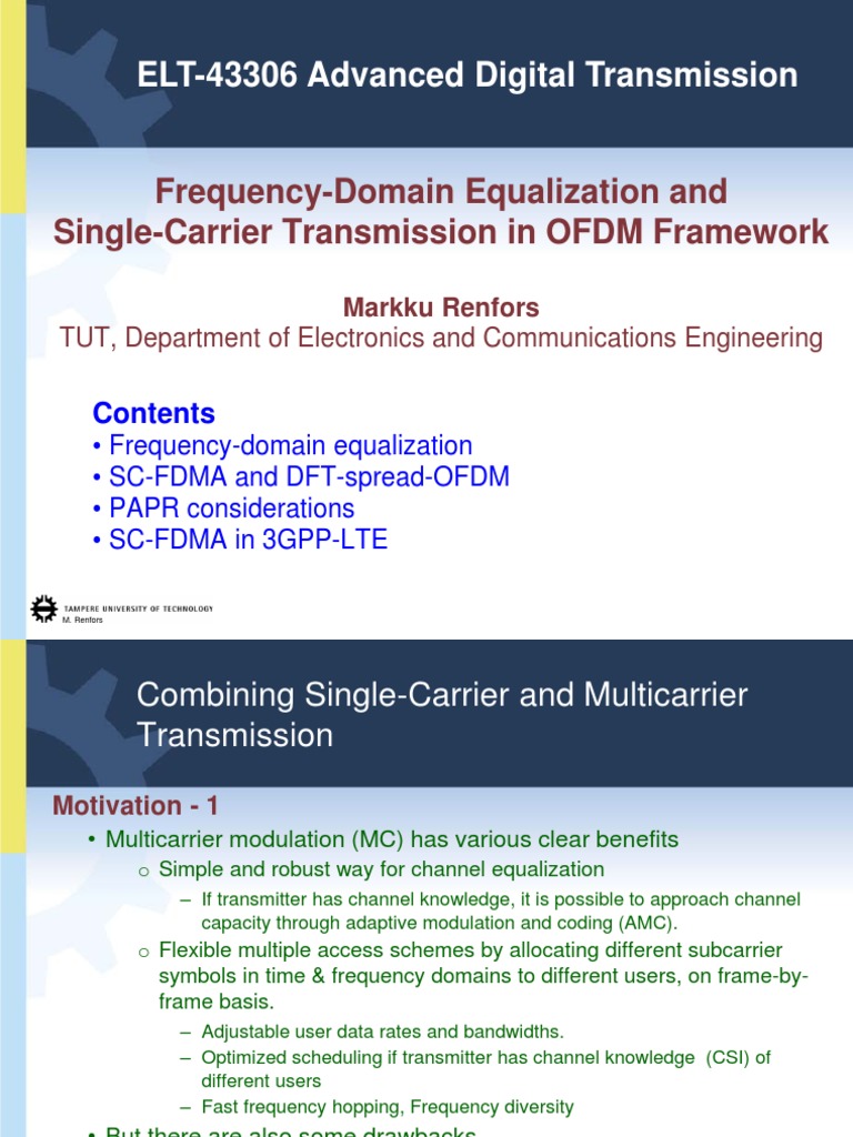 Scfdma1234 PDF | PDF | Orthogonal Frequency Division Multiplexing | Fast Fourier Transform