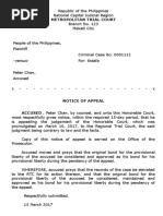 Notice of Appeal (SAMPLE) | PDF
