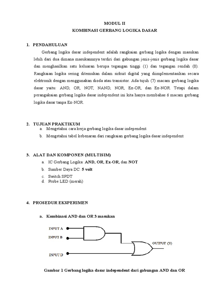 Kombinasi Gerbang Logika Dasar | PDF